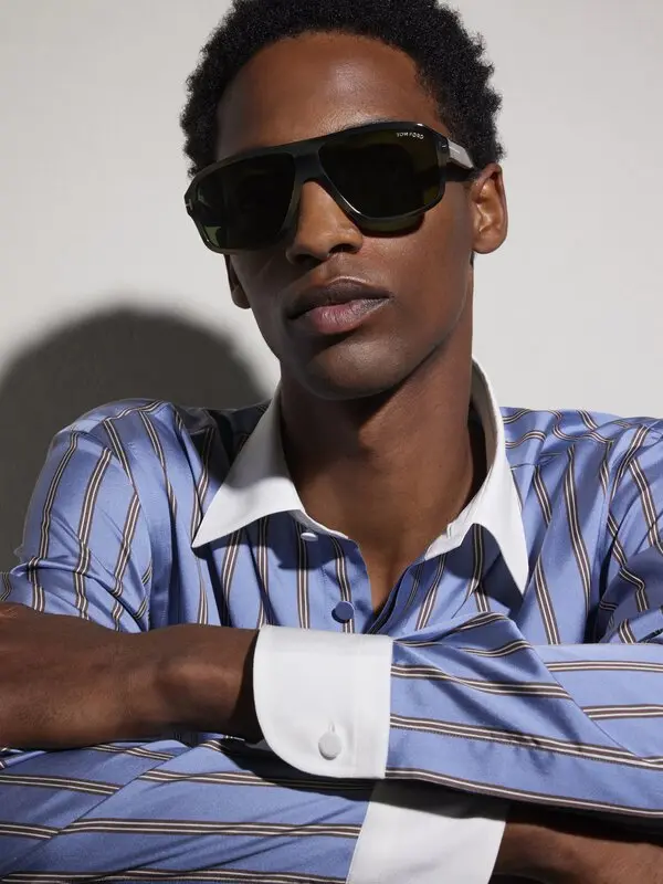 TOM FORD William 02 Aviator-style Acetate Sunglasses