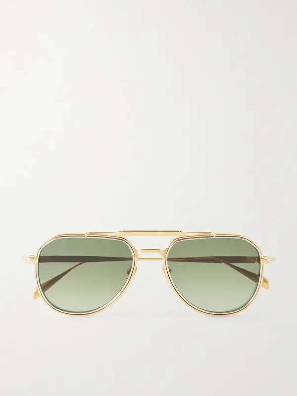 JACQUES MARIE MAGE Commander Aviator-style Sunglasses - Gold