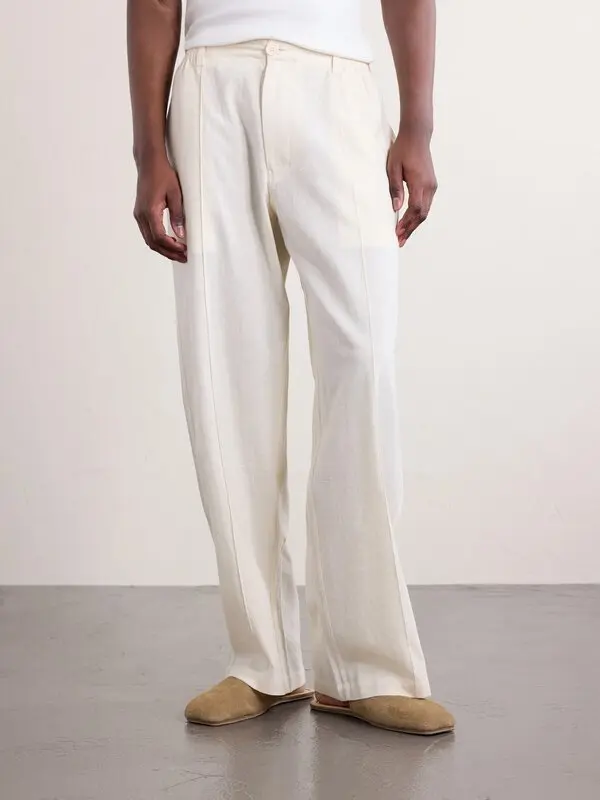 KARDO Kedar Straight-leg Cotton Trousers - Neutrals