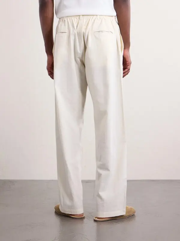 KARDO Kedar Straight-leg Cotton Trousers - Neutrals