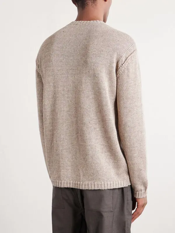 PIACENZA CASHMERE 1733 Cotton And Linen-blend Sweater
