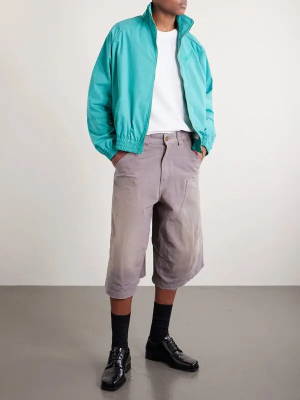 WILLY CHAVARRIA Cotton Double Knee Stocknot Shorts