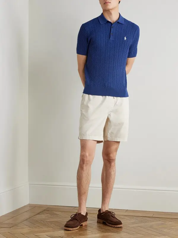Polo Ralph Lauren Straight-leg Cotton Drawstring Shorts - Neutrals
