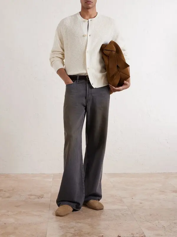 Nn07 Jasper 60028 Ribbed Organic Cotton Cardigan - Neutrals