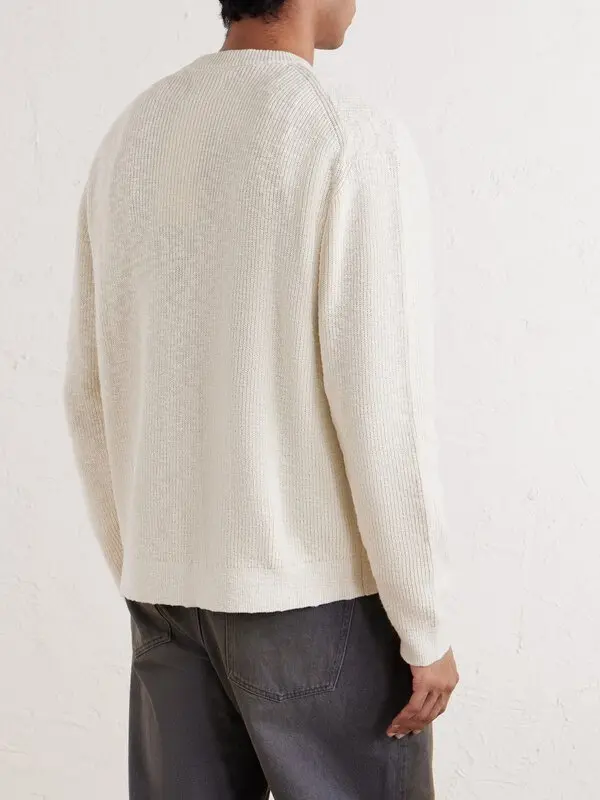 Nn07 Jasper 60028 Ribbed Organic Cotton Cardigan - Neutrals