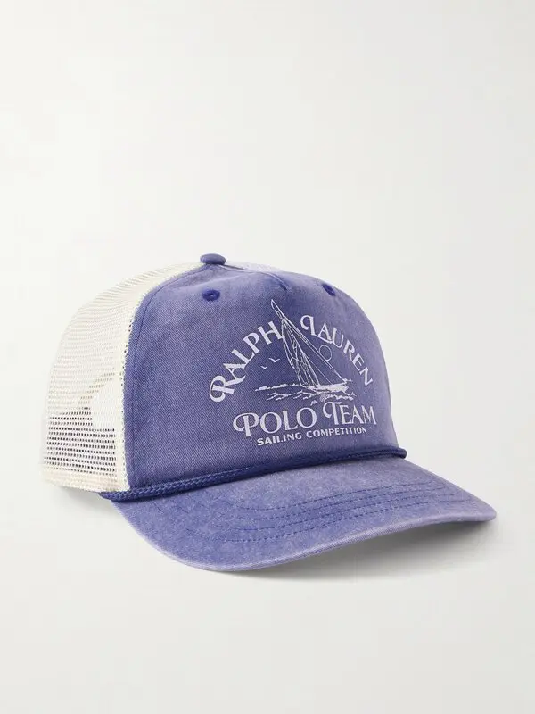 Polo Ralph Lauren Logo-print Cotton-twill Cap - Blue