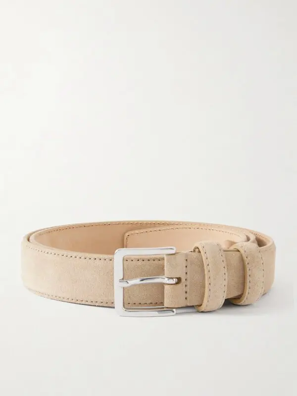 Mr P. 3cm Suede Belt - Neutrals