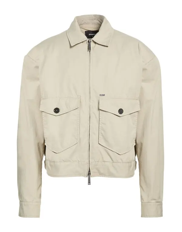 Dsquared2 Cotton Twill Jacket - Light Grey