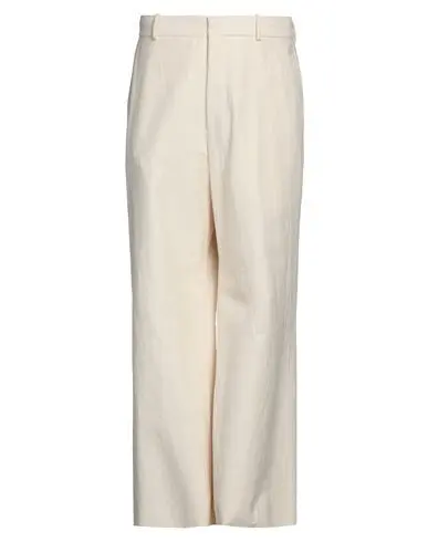 Balmain Cotton Wide Leg Pants - Ivory