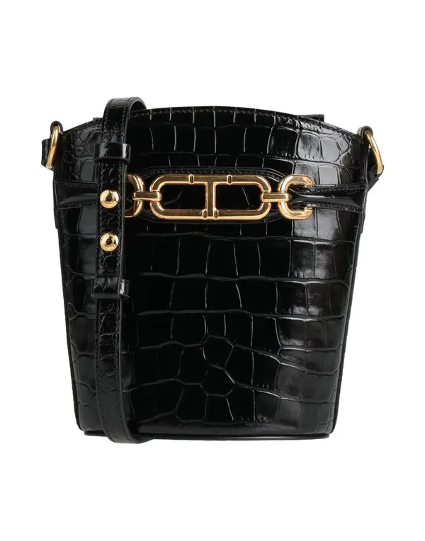 TOM FORD Calfskin Bucket Bag - Black