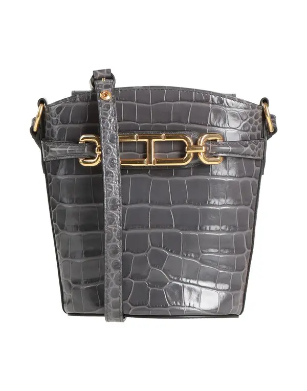 TOM FORD Calfskin Bucket Bag - Grey
