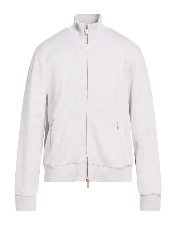Eleventy Lightweight Cotton And Polyamide Sweatshirt With Stand Collar And Zip Fastening