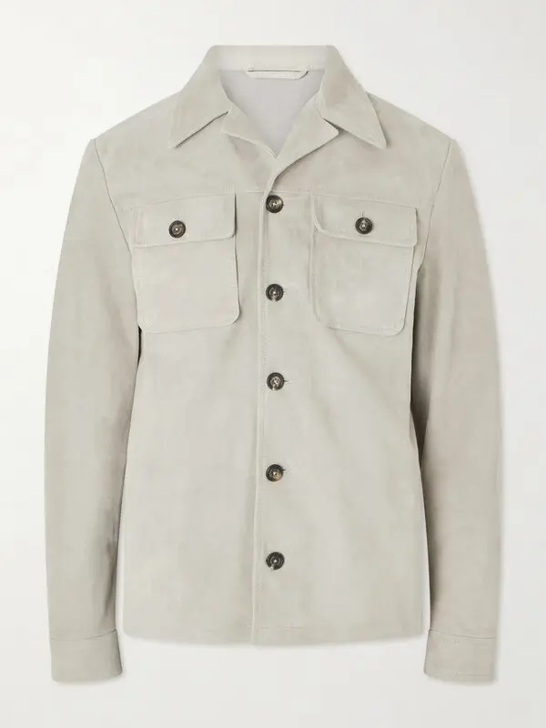 Eleventy Suede Shirt Jacket