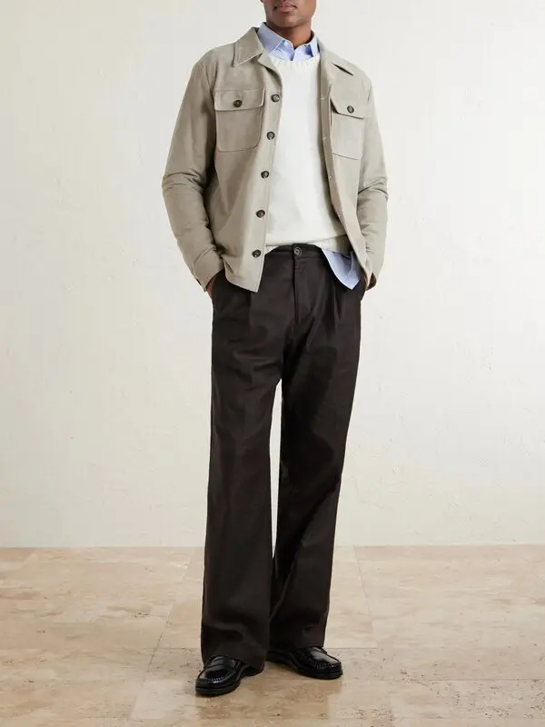Eleventy Suede Shirt Jacket