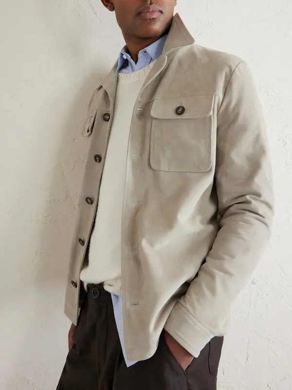 Eleventy Suede Shirt Jacket