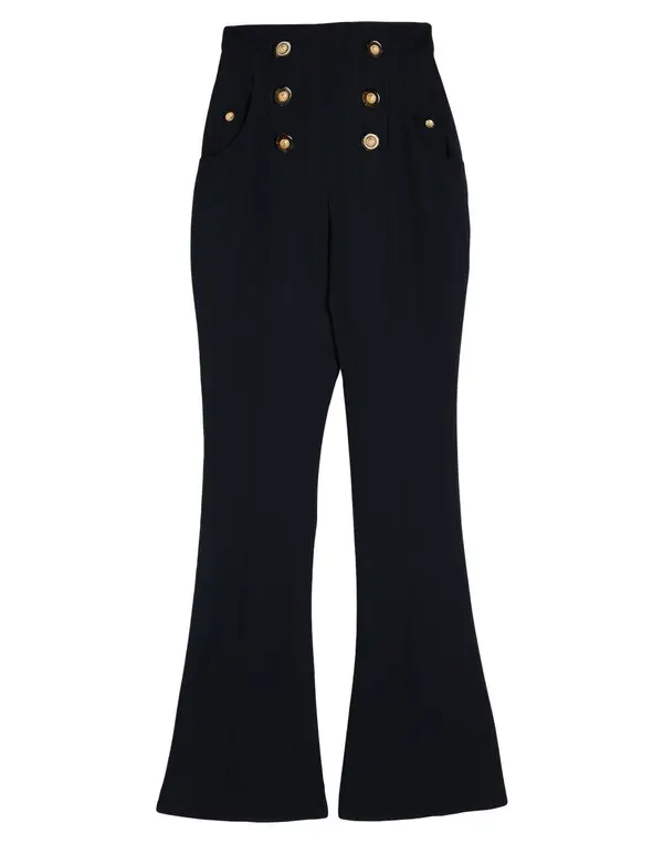 Balmain Flared Virgin Wool Pants - Blue