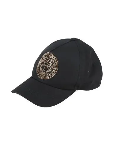 Versace Baseball Cap With Metal Applications - Black