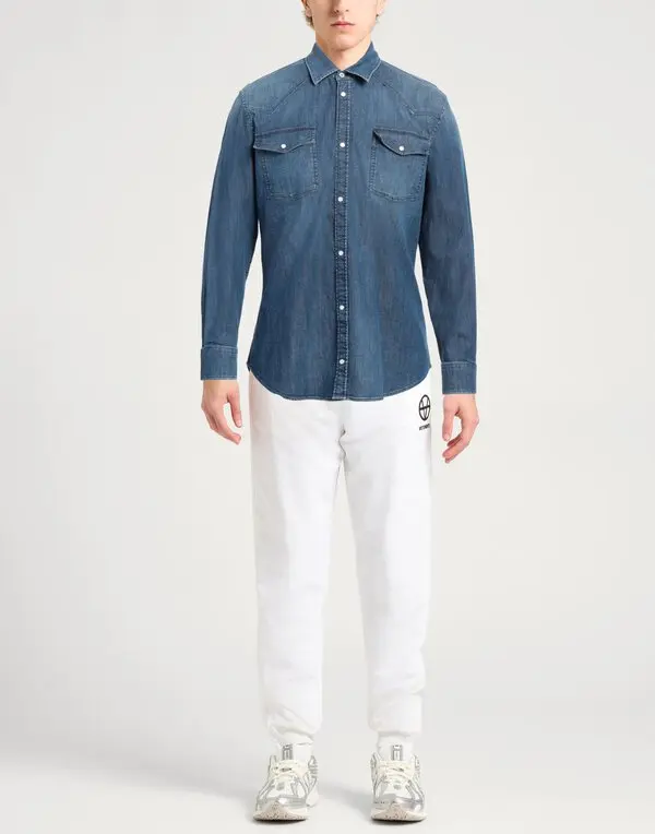 DONDUP Denim Shirt Size Cotton, Elastane