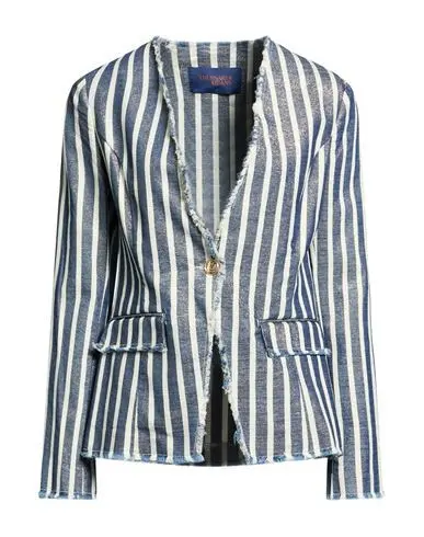 TRUSSARDI Single-breasted Striped Blazer - Blue