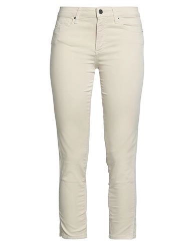 Armani Exchange Sky Cotton Stretch Skinny Cropped Pants - Beige