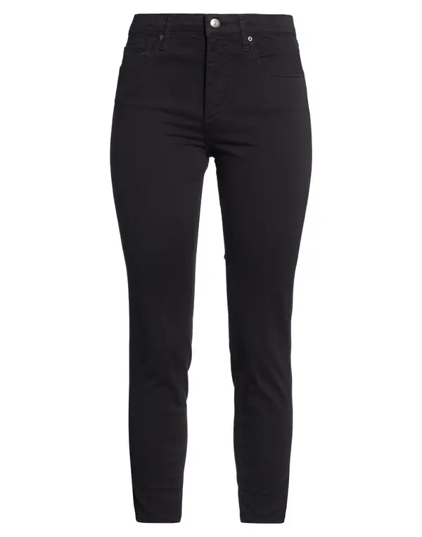 Armani Exchange Sky Cotton Stretch Skinny Cropped Pants - Black
