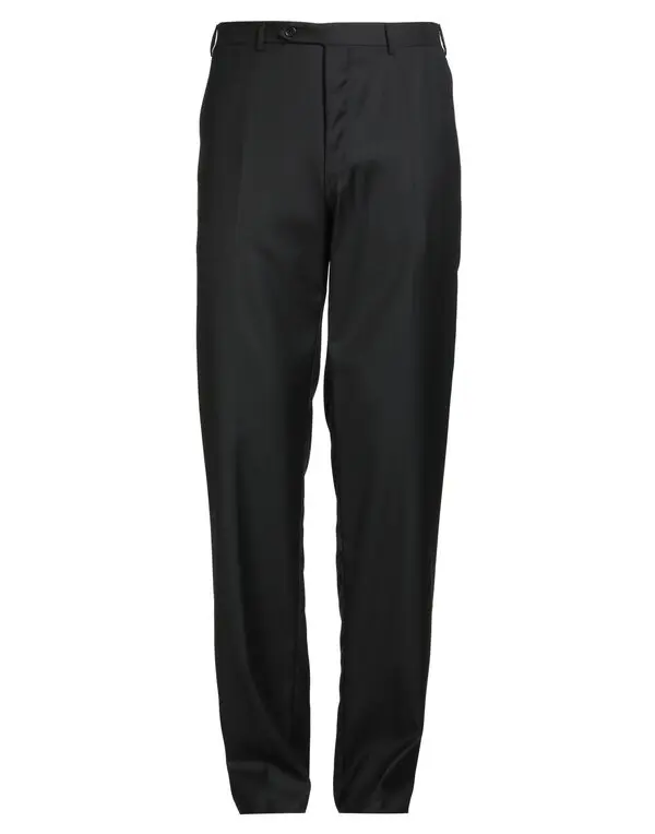 Canali Tailored Wool Tapered Pants - Black