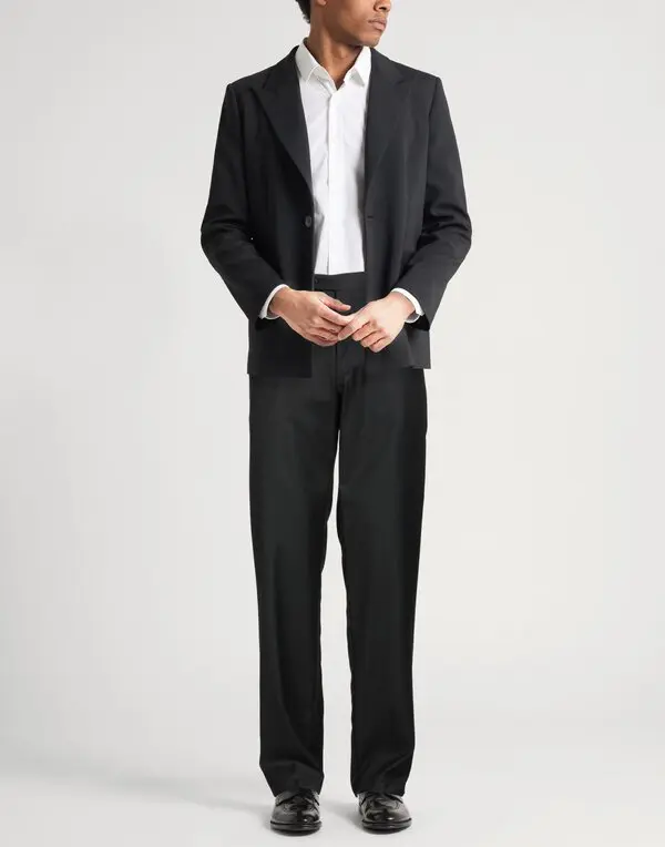 Canali Tailored Wool Tapered Pants - Black
