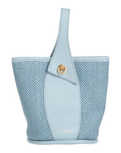 GIANNI CHIARINI Handbag Natural Raffia, Leather - Blue