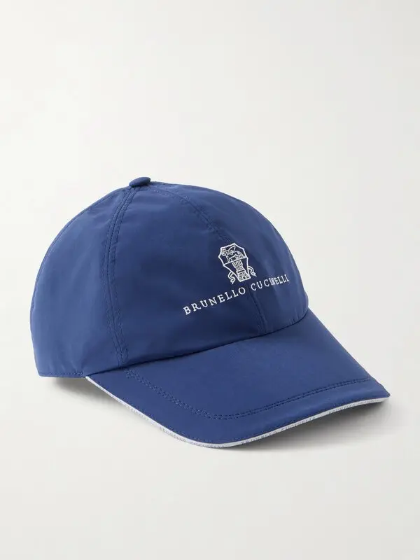 Brunello Cucinelli Logo-embroidered Cap - Blue