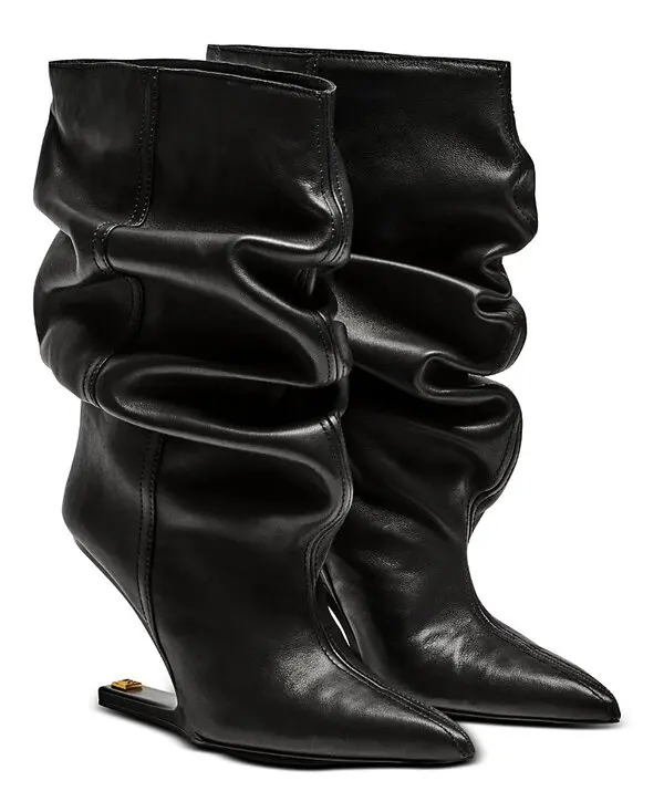 Balmain Smooth Leather Ankle Boots - Black