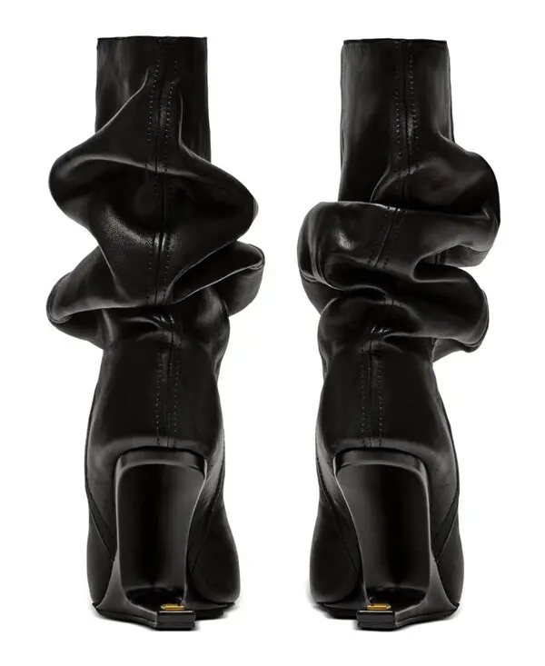 Balmain Smooth Leather Ankle Boots - Black