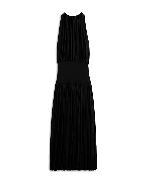 TOTEME Soft Gathered Maxi Dress - Black