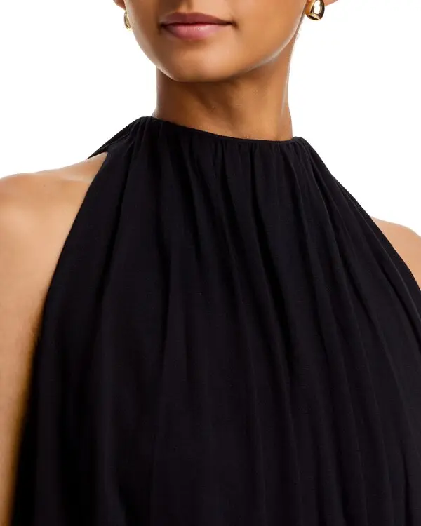 TOTEME Soft Gathered Midi Dress - Black