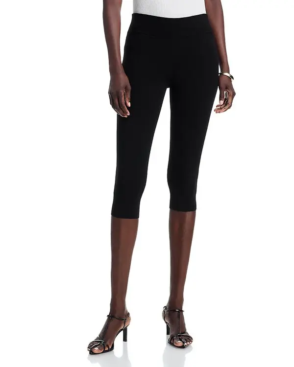 TOTEME Capri Knit Leggings - Black