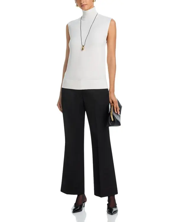 TOTEME Kick Flare Raw Edge Trousers - Black