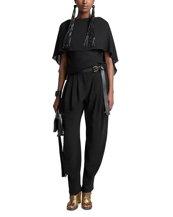 Michael Kors Pleated Barrel Pants - Black