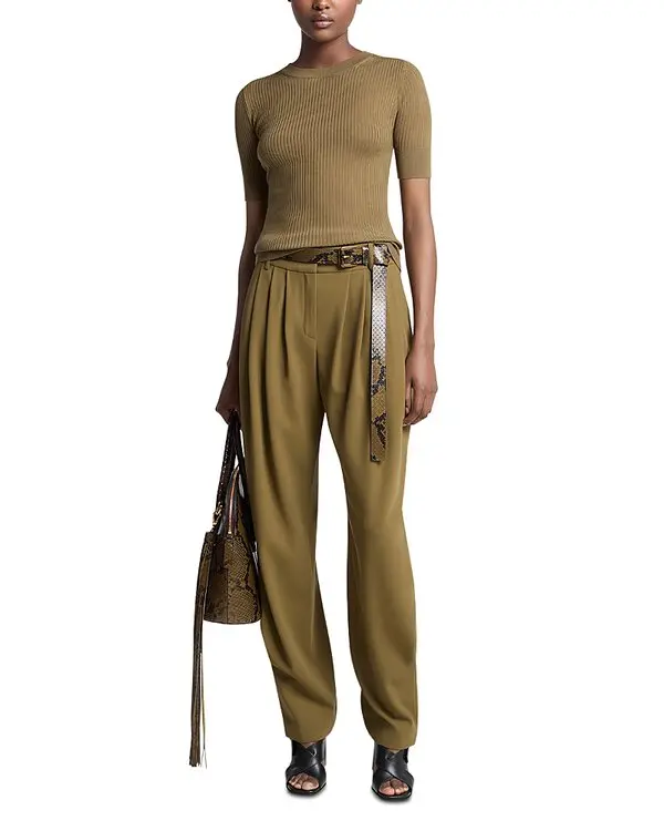 Michael Kors Pleated Barrel Pants - Fennel