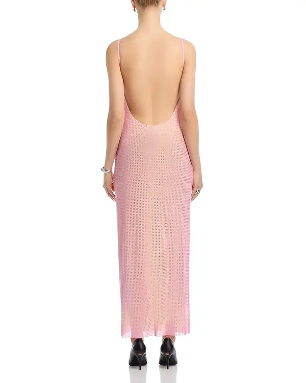 strapless open back dress Yolaf Pink Halter Neck Dress main image 0