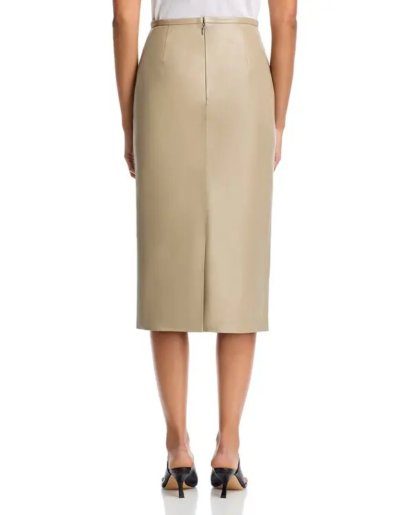 Co Short Leather Pencil Skirt