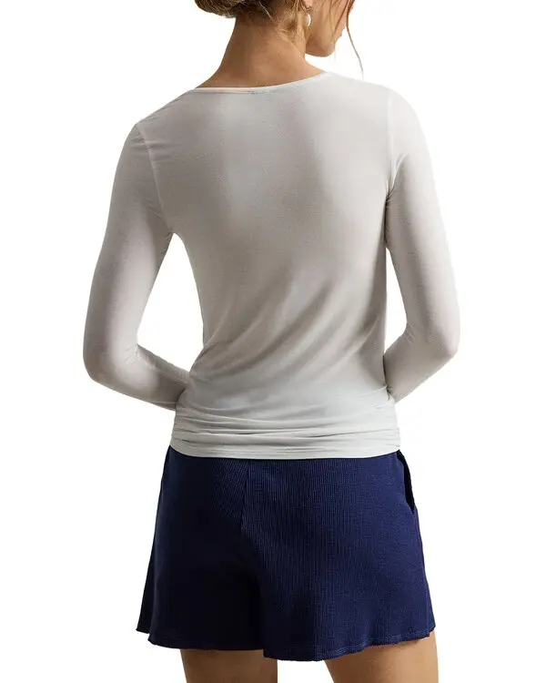 Polo Ralph Lauren Sheer Long Sleeve Top - Onyx