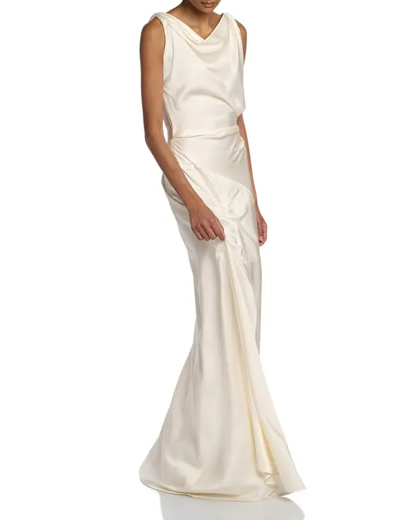 Victoria Beckham Asymmetric Draped Gown
