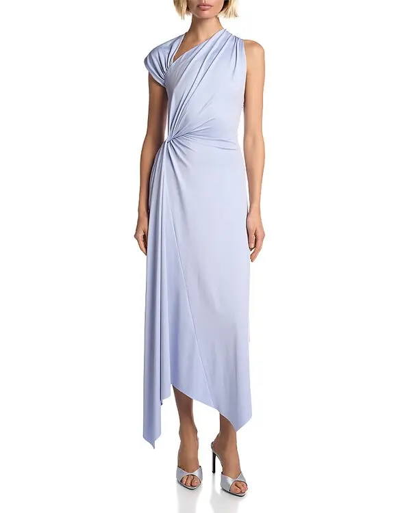 Victoria Beckham Asymmetric Midi Dress - Cloud Blue
