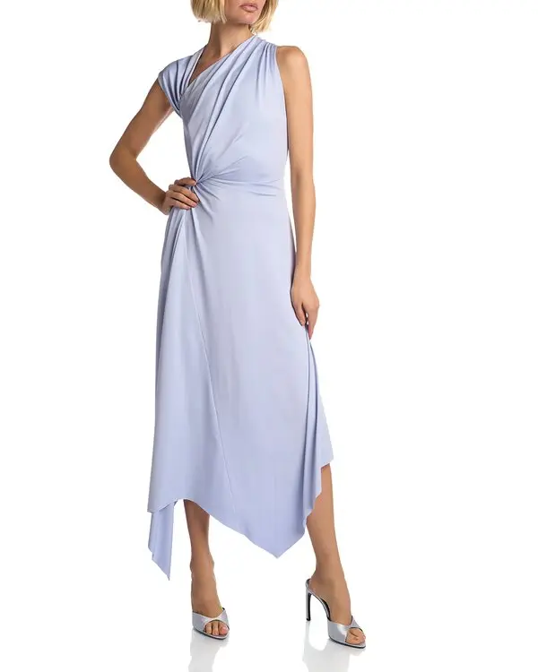 Victoria Beckham Asymmetric Midi Dress - Cloud Blue