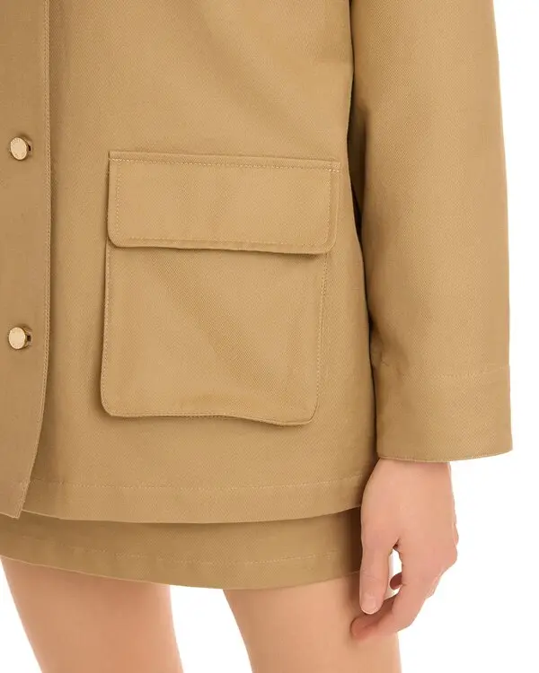 Casablanca Cotton Pocket Jacket With Leather Patch - Beige