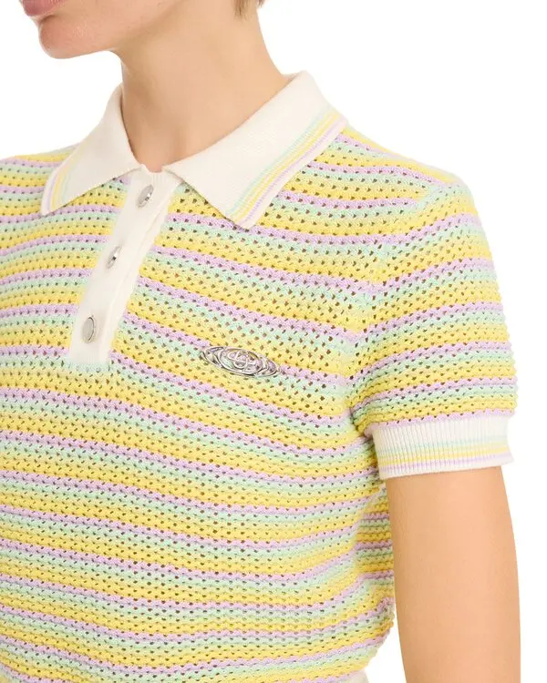 Casablanca Bourgeois Stripe Polo Tee