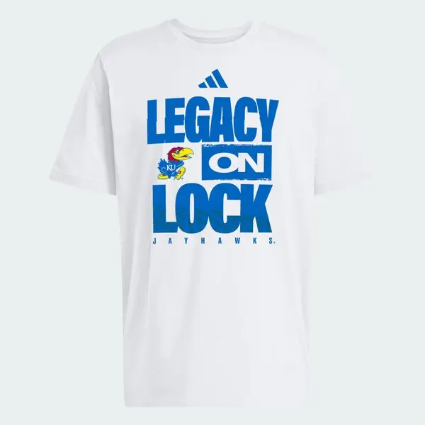 Adidas Kansas Jayhawks 2026 Legacy On Lock March Madness T-shirt - White / Multi