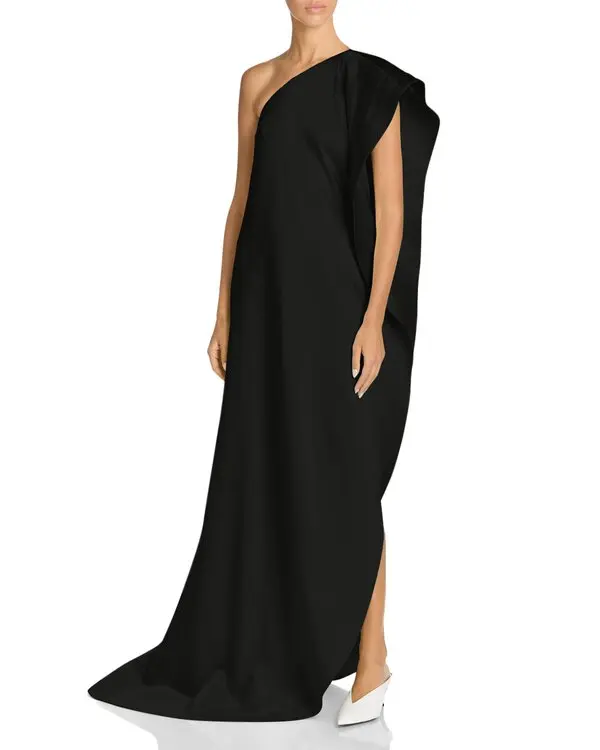 Stella McCartney Envers Satin Asymmetrical Dress
