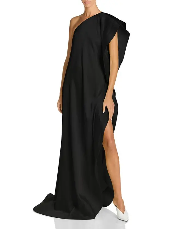 Stella McCartney Envers Satin Asymmetrical Dress