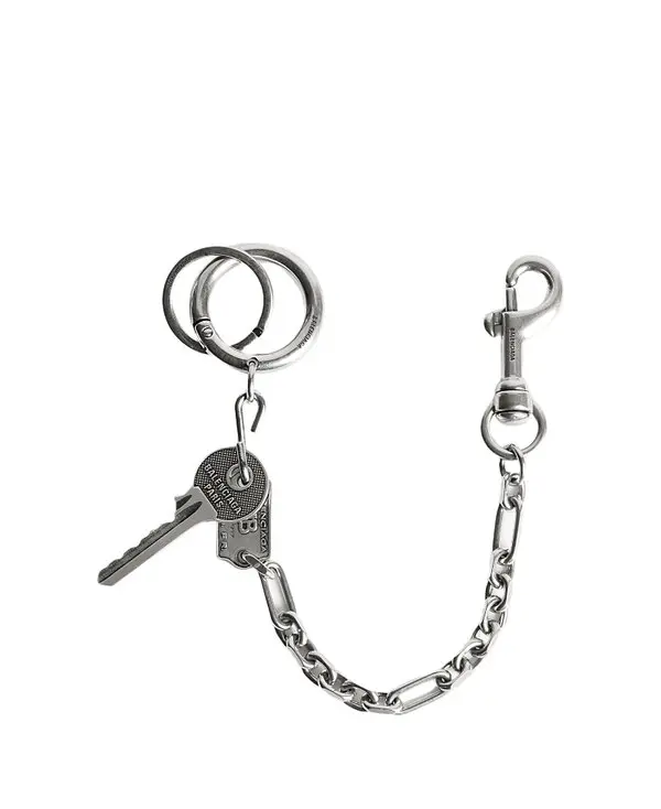 Balenciaga Neverlost Keychain - Antique Silver