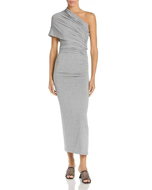 Stella McCartney One Shoulder Draped Maxi Dress